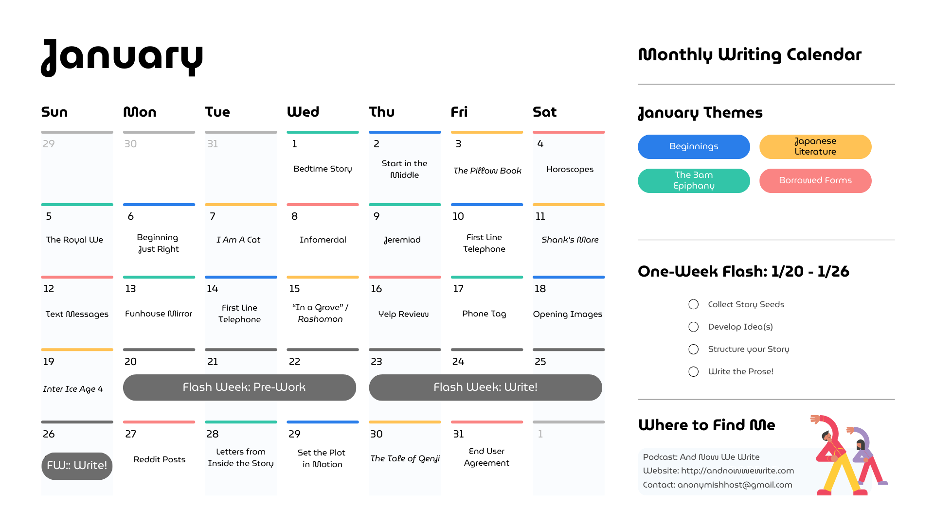 Kickstart Your 2025: Daily Writing Exercises Preview – And Now We Write